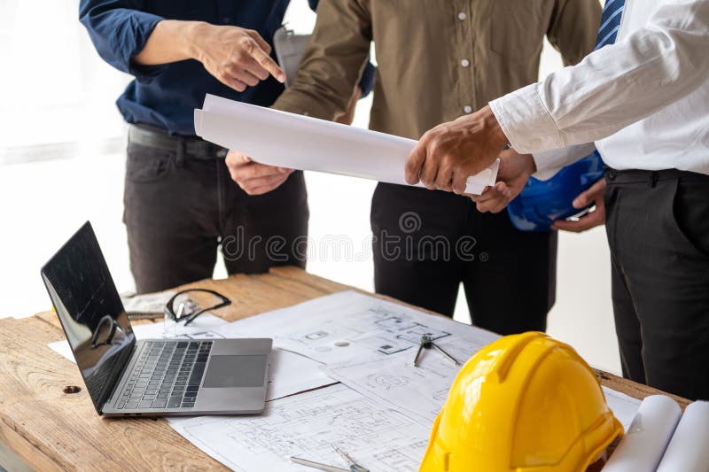 Closed Up Engineer Meeting Teamwork Brain Storm Discussing for ...