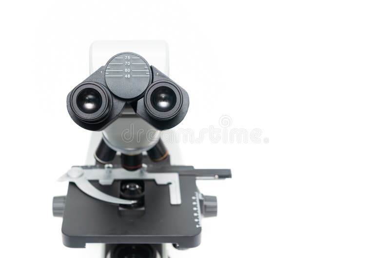 Microscope Isolated on White Background with Clipping Path Stock Image ...