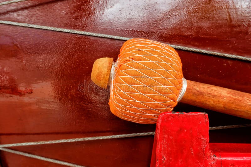 Red Drum Stick. stock image. Image of music, instrument - 115200263