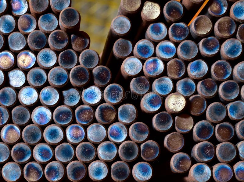 Closed Up of Steel Rod Bar in Bundle. Stock Photo - Image of group ...