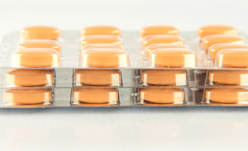 Closed Up Tablet in Blister Pack Stock Photo - Image of tablet, dose ...