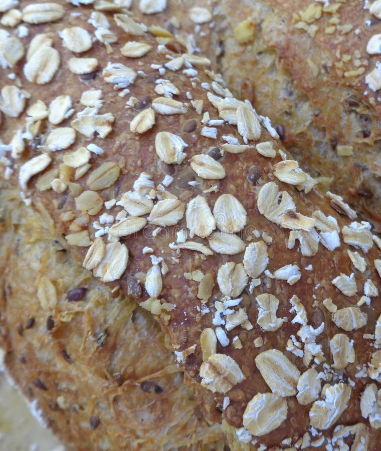 Closed Up Texture of Baked Whole Grain Bread Loaves Stock Photo - Image ...