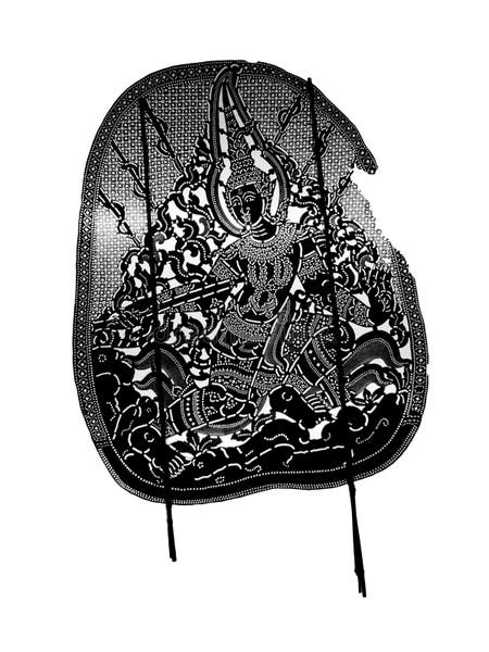 Thai Ancient Shadow Play - Shadow Puppet Stock Illustration ...