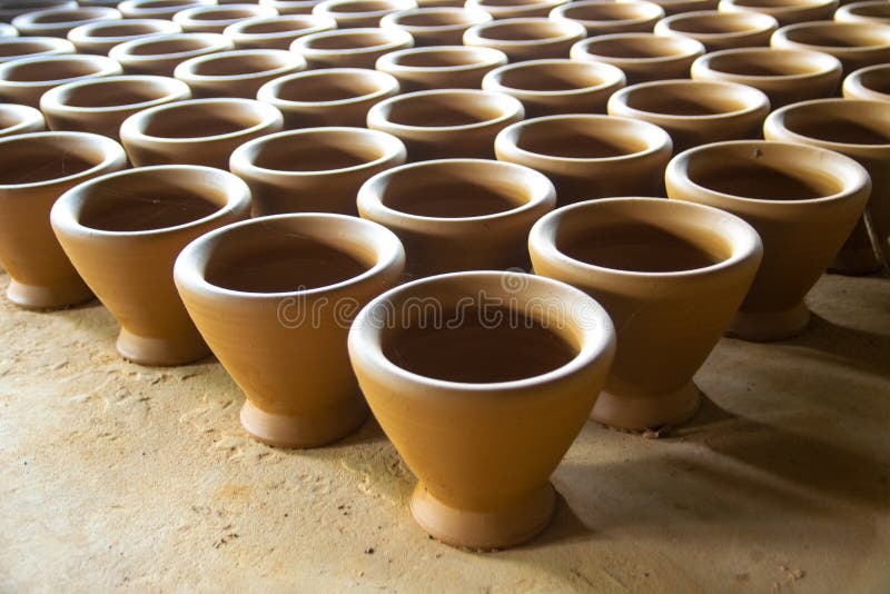 Thai Clay Pot Lid Placed in the Kitchen Near the Charcoal Stove Stock ...
