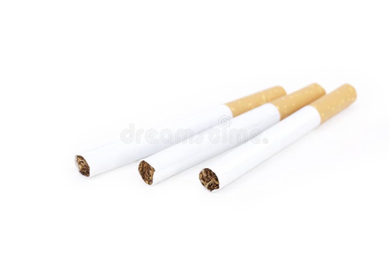 Three cigarettes on beach stock image. Image of trash - 10204177