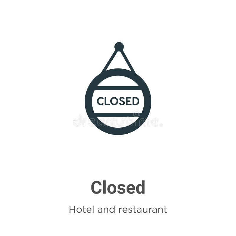 Closed Vector Icon on White Background. Flat Vector Closed Icon Symbol ...