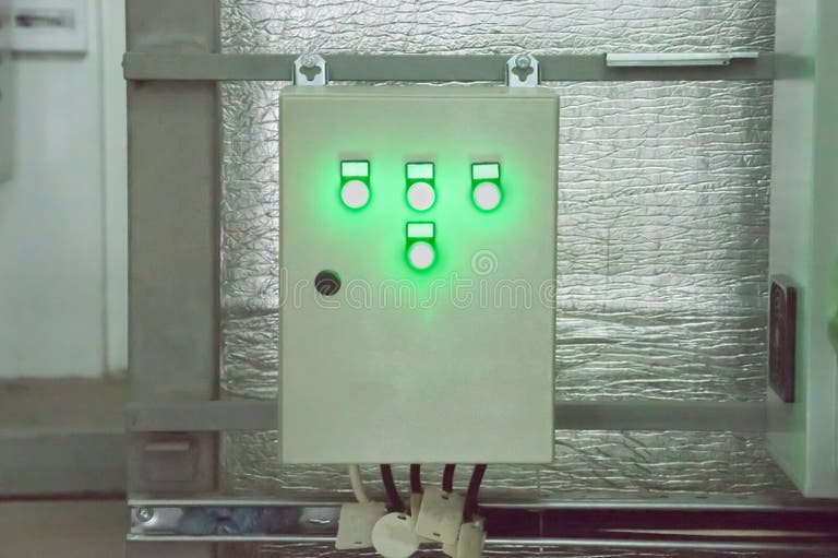 Closed Ventilation System Control Cubicle on the Wall of the Industrial ...