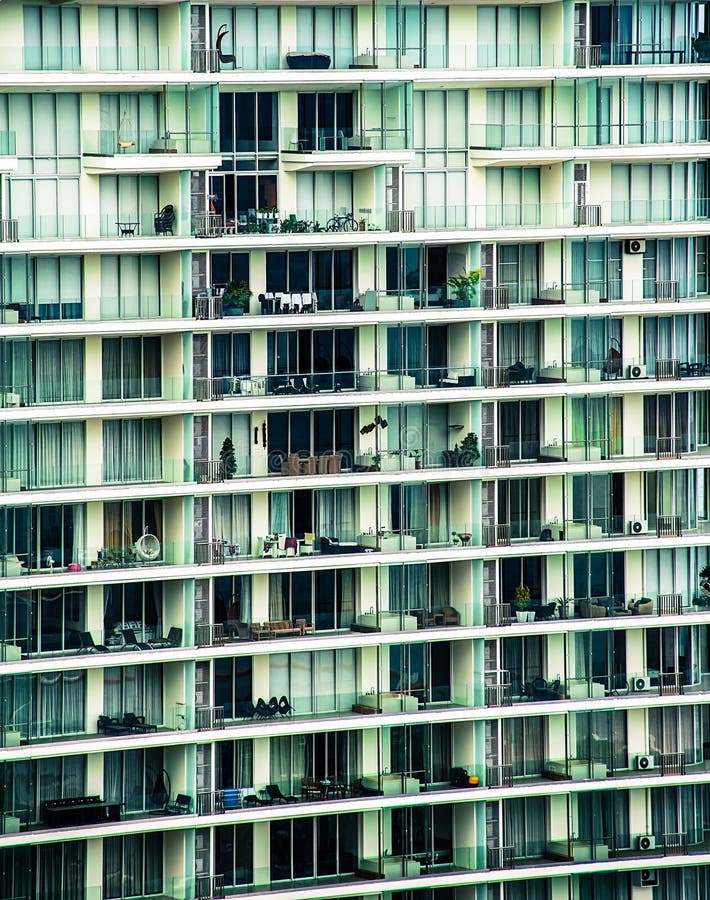 Closed View of Apartment Building Stock Photo - Image of background ...