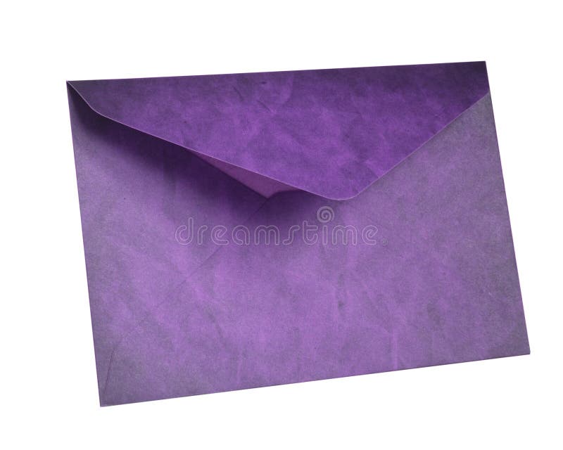 Closed Violet Envelope Isolated on White Background Stock Photo - Image ...
