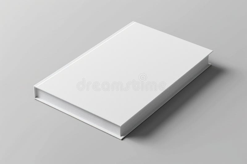 A Closed White Book Sits on Top of a Table, with No Other Objects in ...