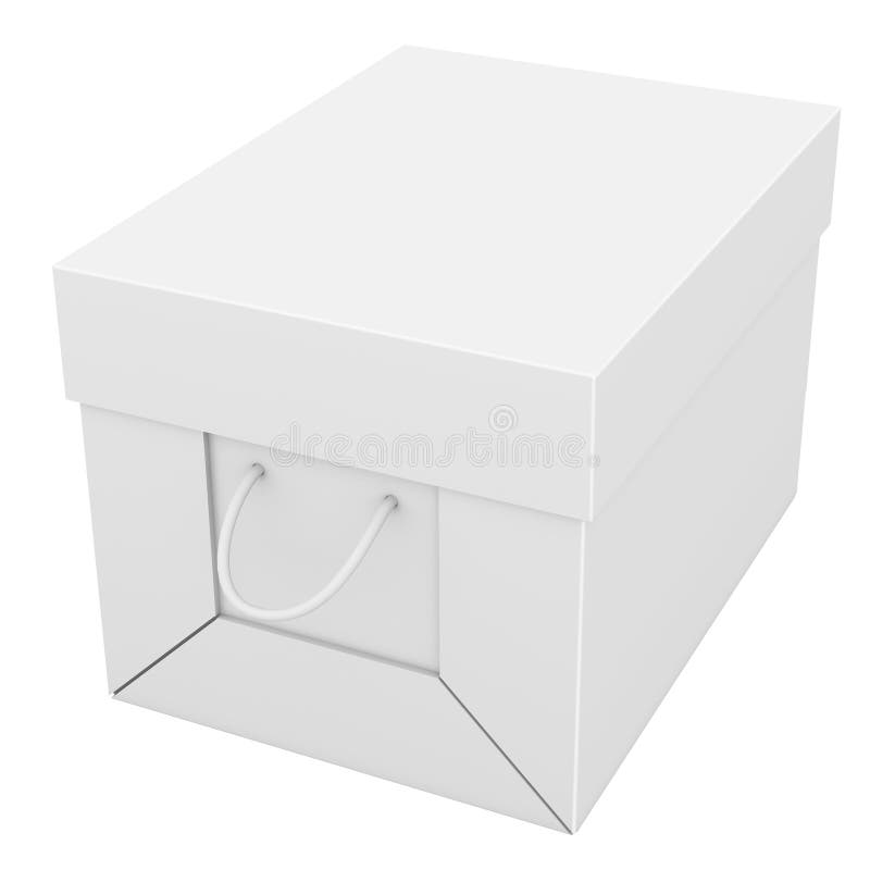 Closed white box stock illustration. Illustration of package - 30946527