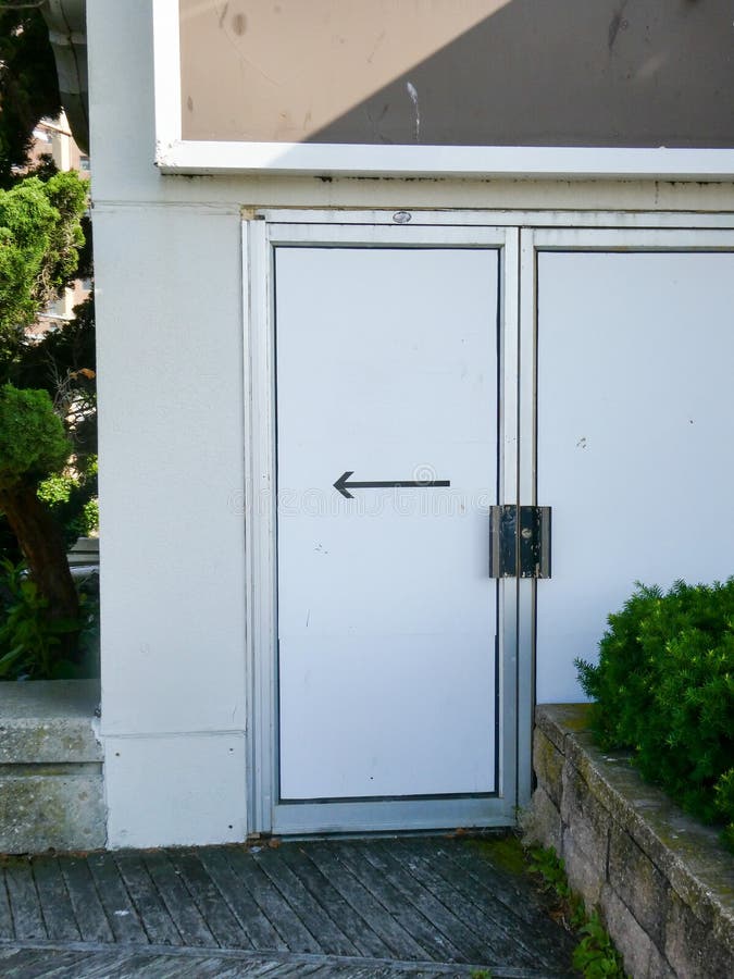 A Closed White Door with Copy Space Stock Photo - Image of empty ...