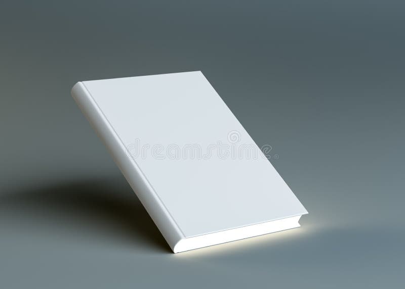 A Closed White Empty Book Stands on the Corner Stock Illustration ...