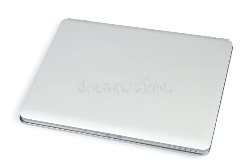 Closed White Laptop stock photo. Image of closeup, electronic - 7793576