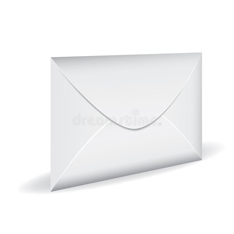 Closed white mail envelope stock vector. Illustration of news - 18007269