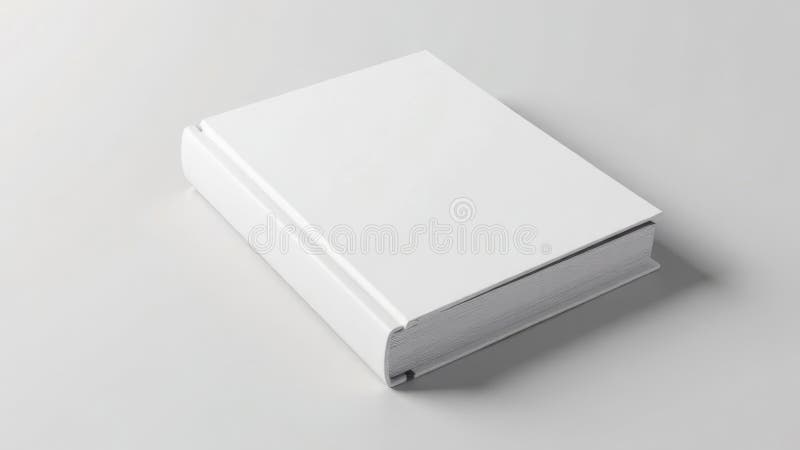 Closed White Mockup Book Lies on White Background Stock Photo - Image of space, mockup: 364212698