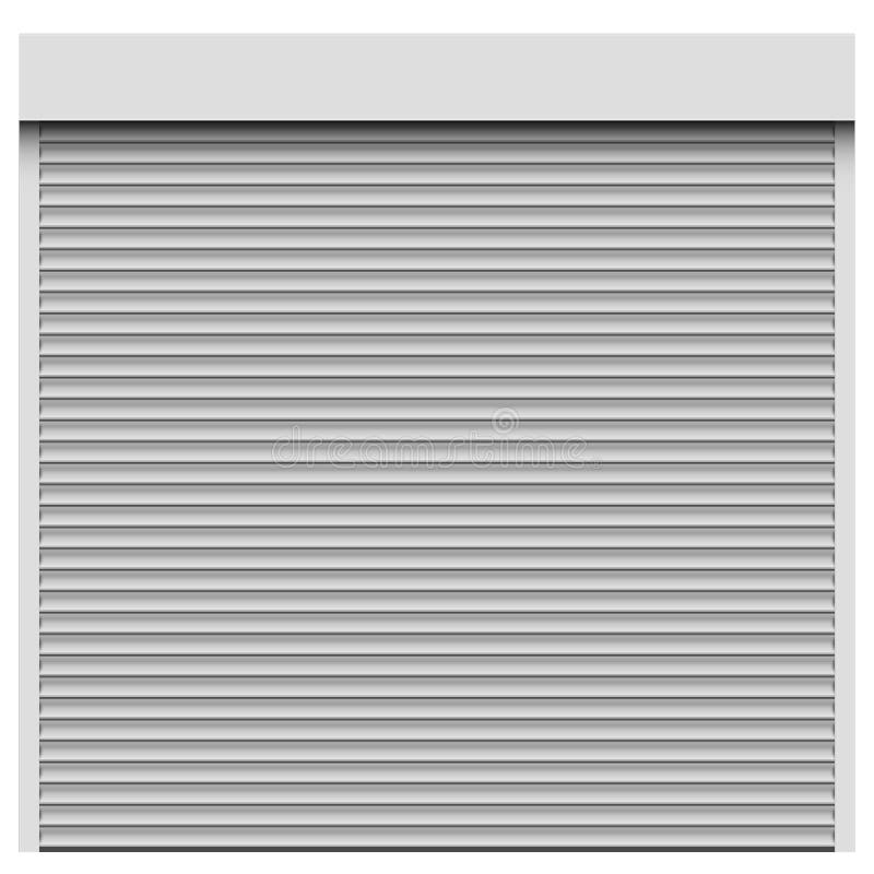 Closed White Roller Shutter Template. Stock Vector - Illustration of ...
