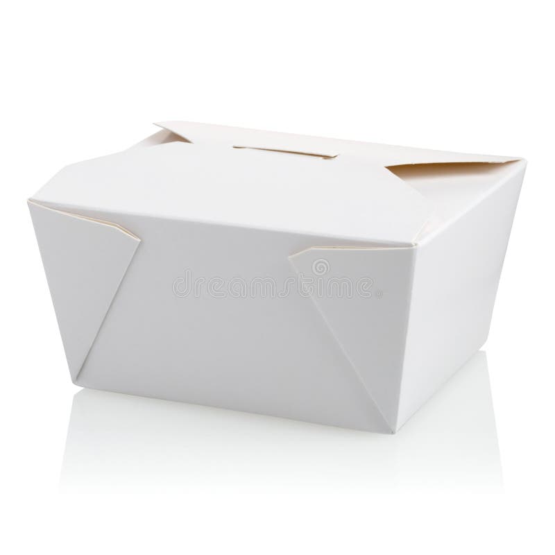 Closed White Unlabeled Cardboard Food Box Stock Image - Image of brown ...