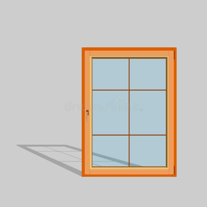 Closed Window. 3d Vector Illustration Stock Illustration - Illustration ...