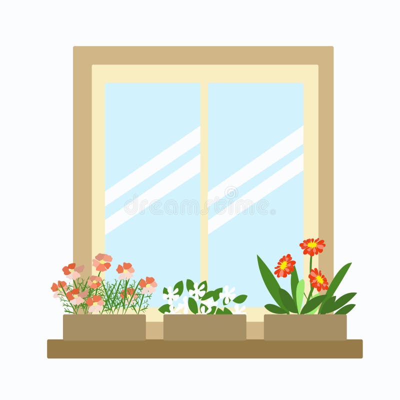 Window Box Flowers Stock Illustrations – 442 Window Box Flowers Stock ...