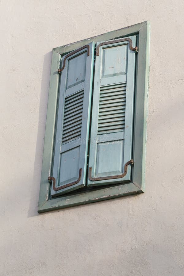 Closed Window Frame from Outside on the Wall. Stock Photo - Image of ...