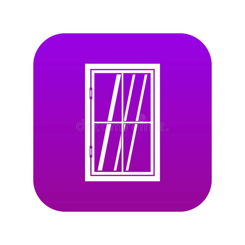 Closed Window Icon Digital Purple Stock Vector - Illustration of purple ...
