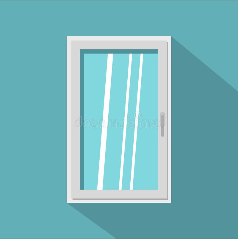 Closed Window Icon, Flat Style Stock Vector - Illustration of ...