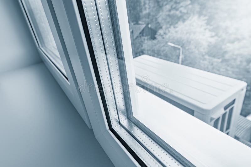 Closed window in the flat. stock image. Image of house - 124261407