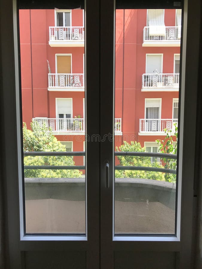 Closed Window. View from Inside the House. Stock Photo - Image of ...