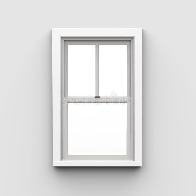 Closed Window on White Background Stock Illustration - Illustration of ...