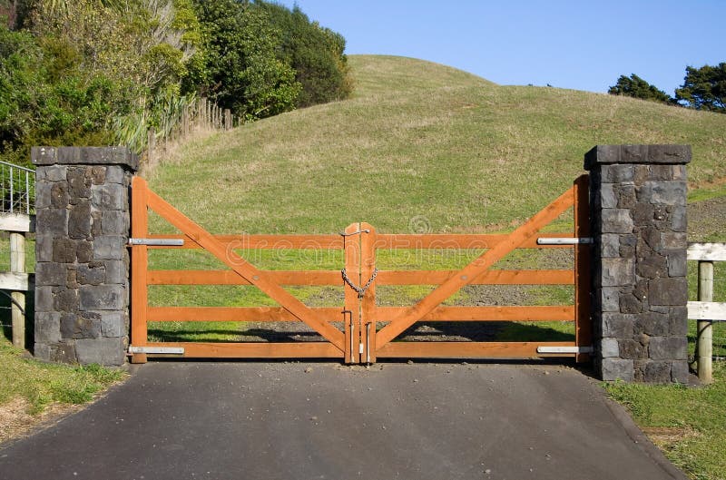 Wooden gate stock photo. Image of community, path, pathway - 19076768