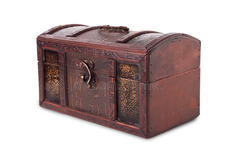 Closed Wooden Treasure Chest Stock Image - Image of furniture, treasure ...