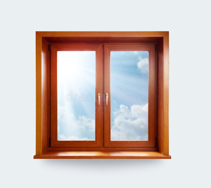 Closed wooden window stock photo. Image of plastic, interior - 73770248