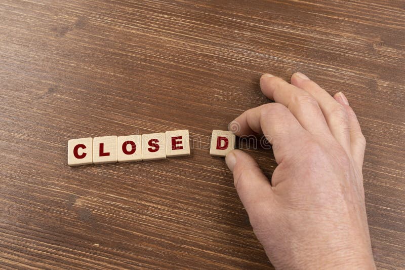 Closed stock image. Image of dealing, closed, letters - 271362269