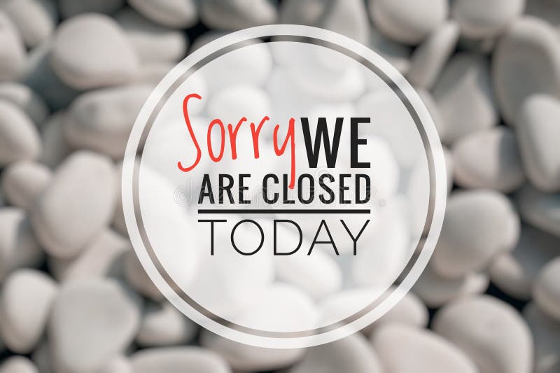 We are closed word signage stock image. Image of snack - 356223291