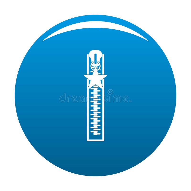 Closed zip icon blue stock illustration. Illustration of close - 123302265