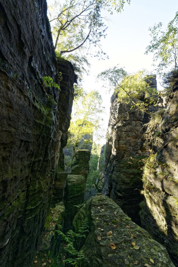 Closely Standing Rocks and Gap between Them Stock Image - Image of life ...