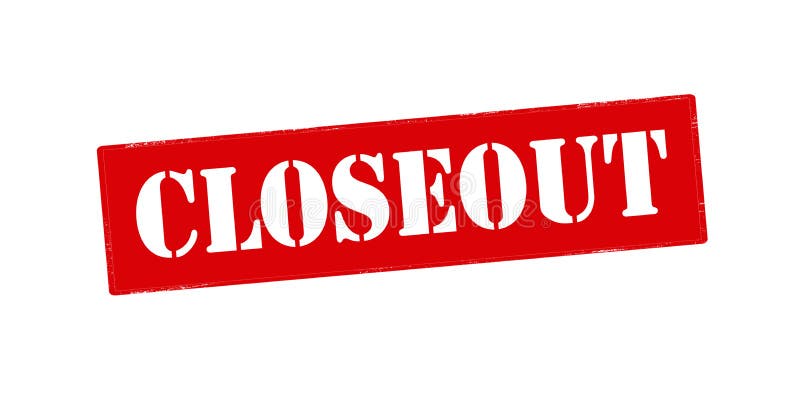 Closeout ilustração stock. Ilustração de moagem, tinta - 92111208