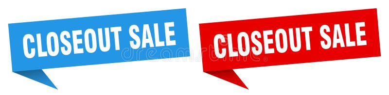 Closeout Sale Banner. Closeout Sale Speech Bubble Label Set Stock ...