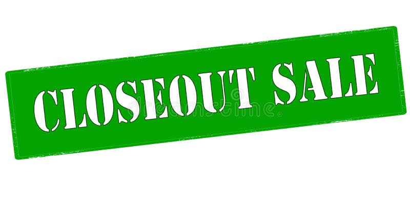 Closeout sale stock illustration. Illustration of rectangular - 92110426