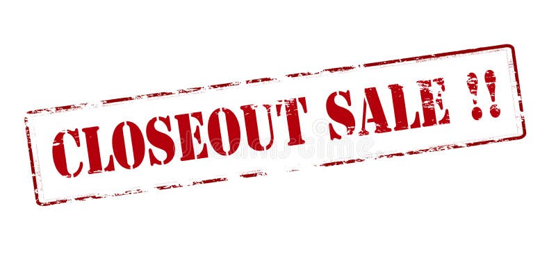 Closeout sale stock illustration. Illustration of sign - 92111398