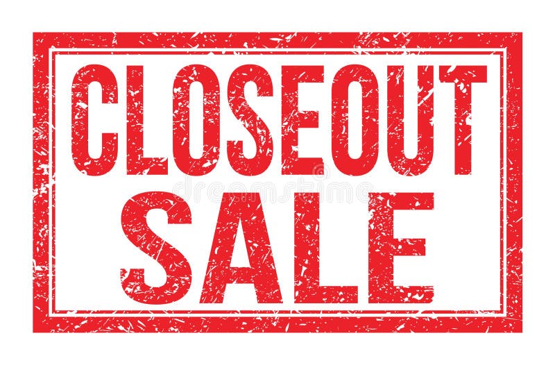 CLOSEOUT SALE, Words on Red Rectangle Stamp Sign Stock Illustration ...