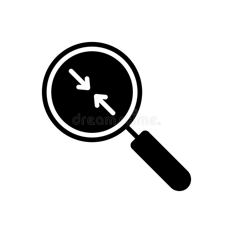 Black Solid Icon for Closer, Near and Nigh Stock Vector - Illustration ...