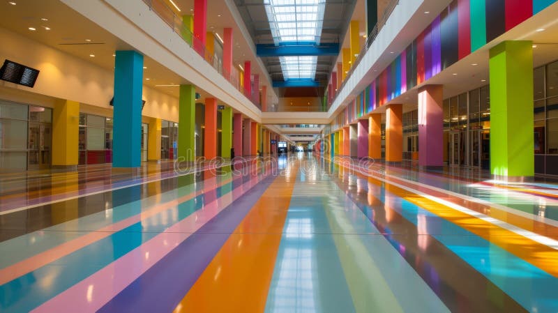 A Closer Look at the Airport Interior Reveals a Burst of Colors and ...