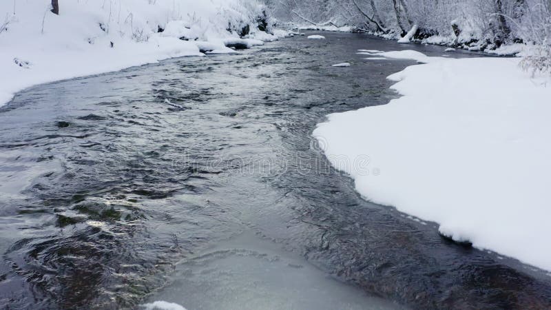 The Closer Look of the Running Water on the River Stock Footage - Video ...