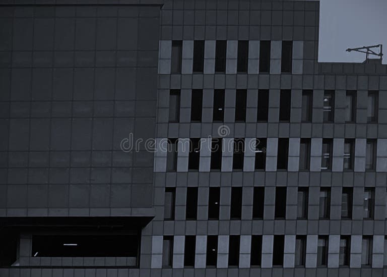 Closer View of a Blue Modern Mirror Building Stock Photo - Image of ...