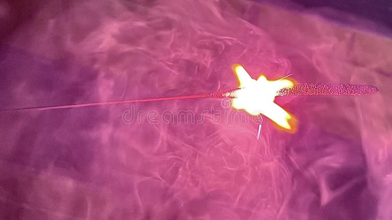 Closer View of a Rose Color Sparkling Fire Cracker Stock Image - Image ...