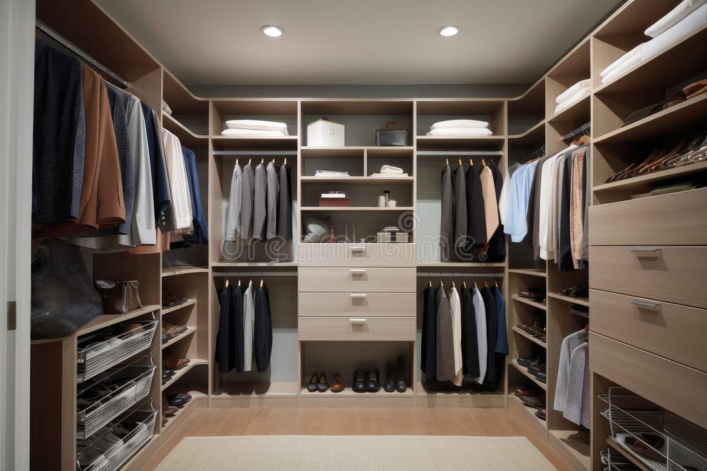 Closet with Ample Space and Organizational Systems for Maximum ...