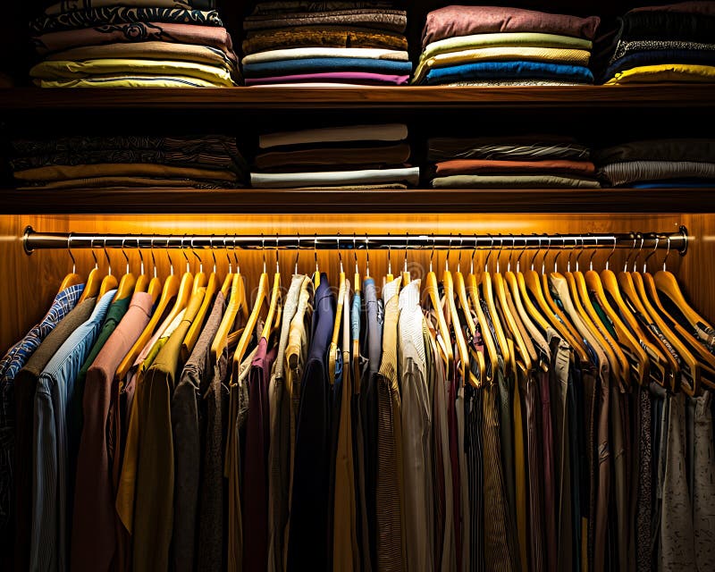 Closet Full Clothes Light Shining Them Stock Photos - Free & Royalty ...