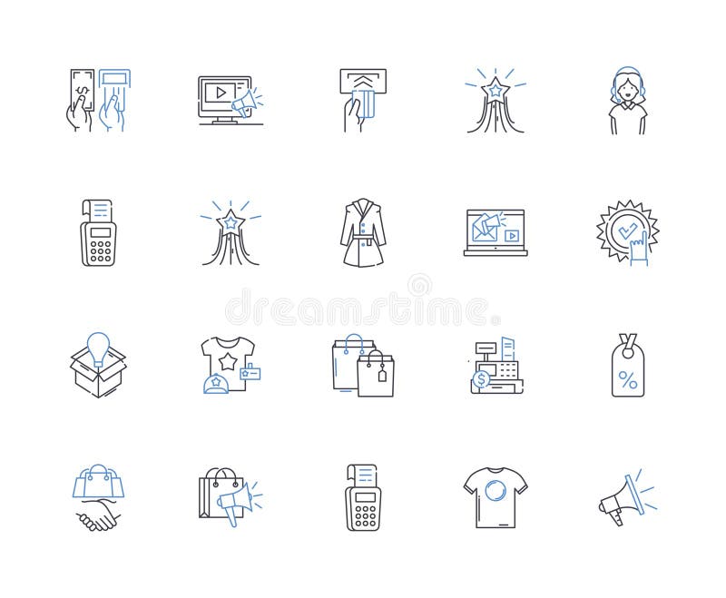 Closet Line Icons Collection Wardrobe Storage Organization Hanger